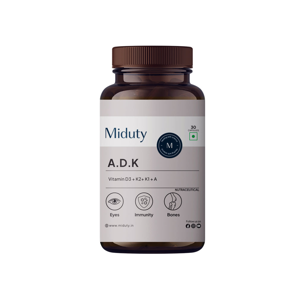 Vitamin A, D3, K2 (ADK) Supplement for Strong Bones & Immunity